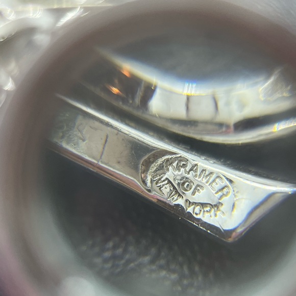 Kramar | Jewelry | Kramer Of New York Signed Clear Rhinestone Brooch ...